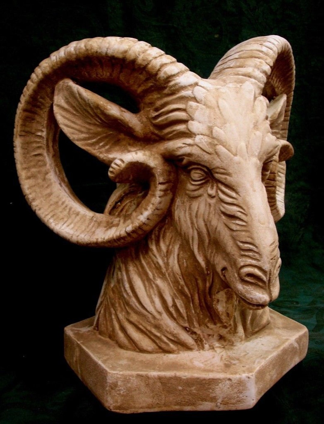 Vintage Antique Finished Ram Head With Horns Limited Edition - Etsy