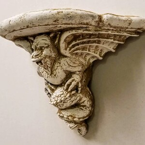 Gargoyle Wall Sconce Vintage Dragon Mythical Shelf Bracket # 15065 - Etsy