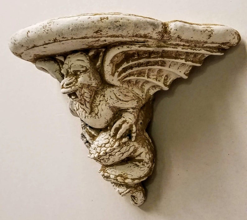 Gargoyle Wall Sconce Vintage Dragon Mythical Shelf Bracket # 15065 - Etsy