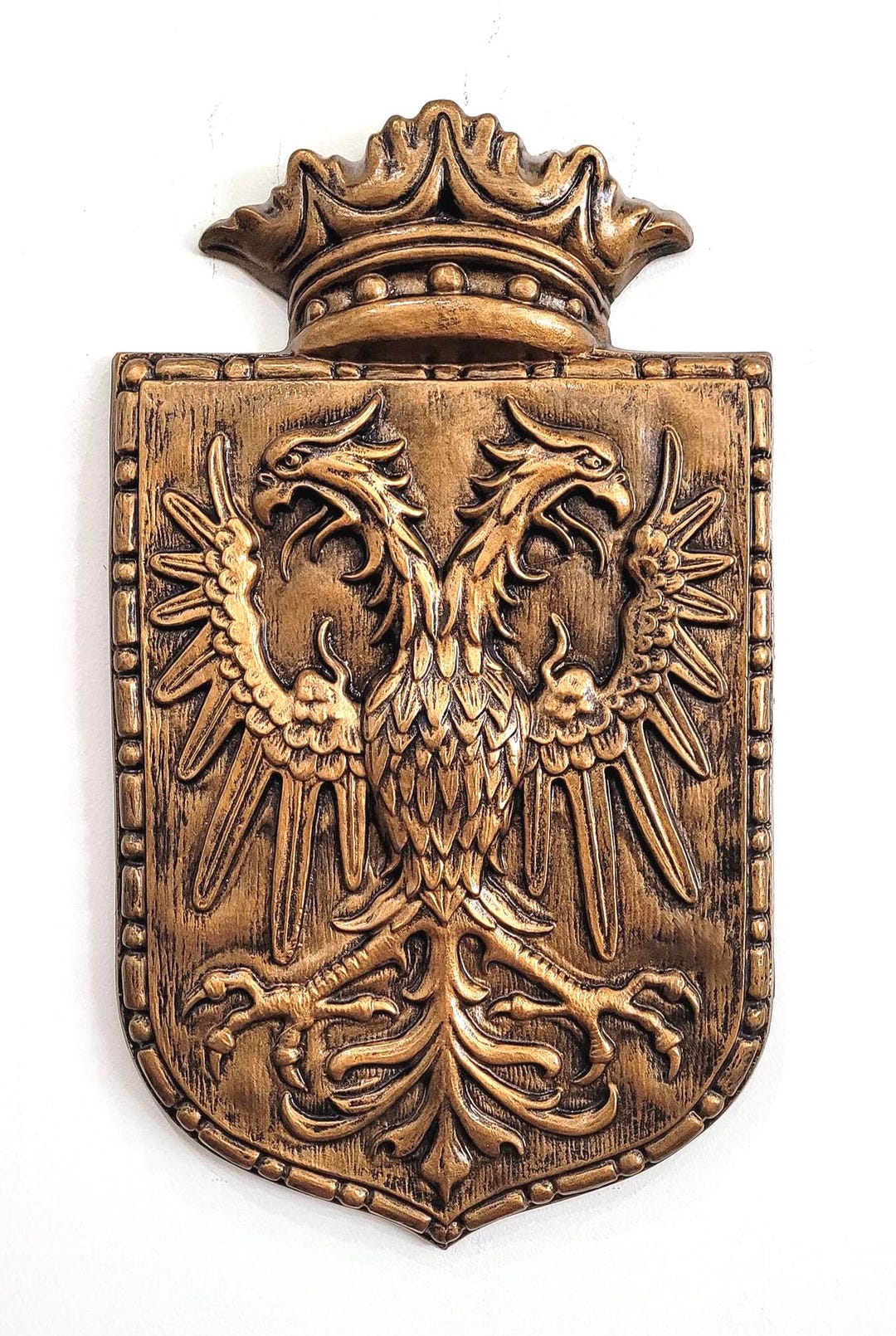 Double Headed Eagle Crest Shield Coat Arms Herald - Etsy