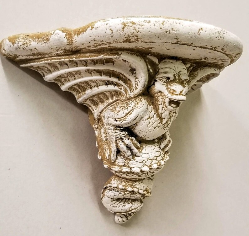 Gargoyle Wall Sconce Vintage Dragon Mythical Shelf Bracket # 15065 - Etsy