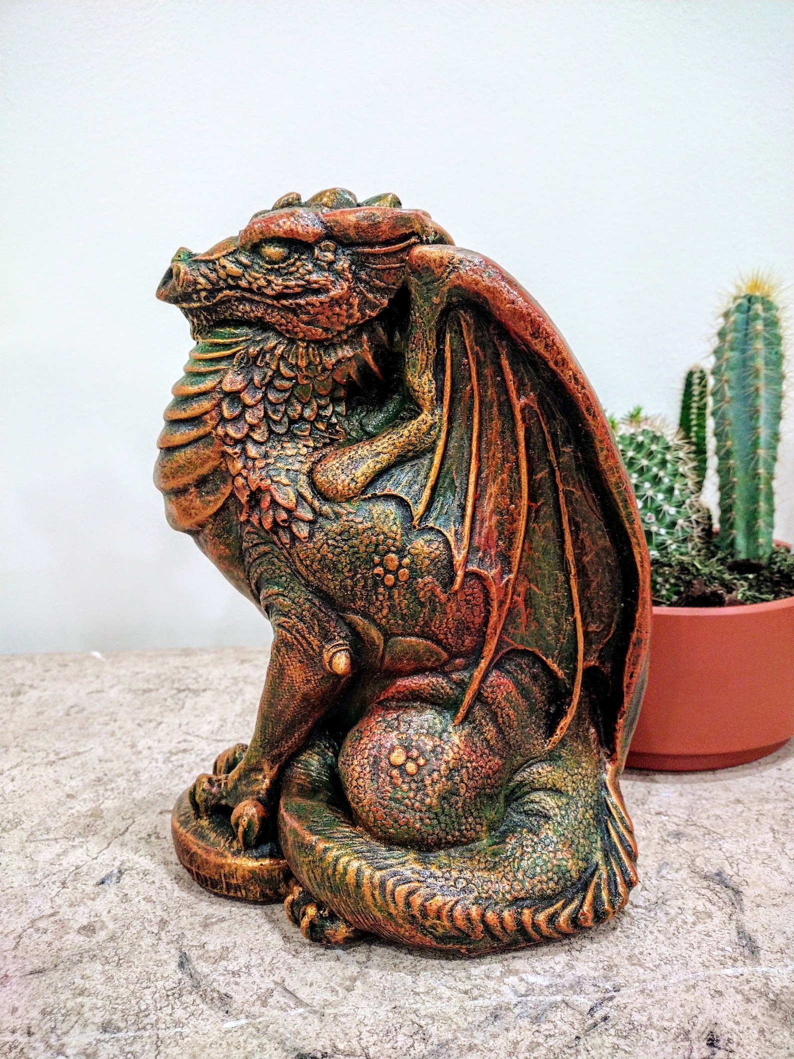 Mythical Dragon Statue 11" Sculpture Home Garden Decor - Etsy