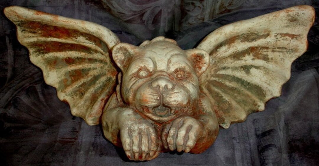 Mythical Chained Winged Gargoyle Wall Plaque Art - Etsy