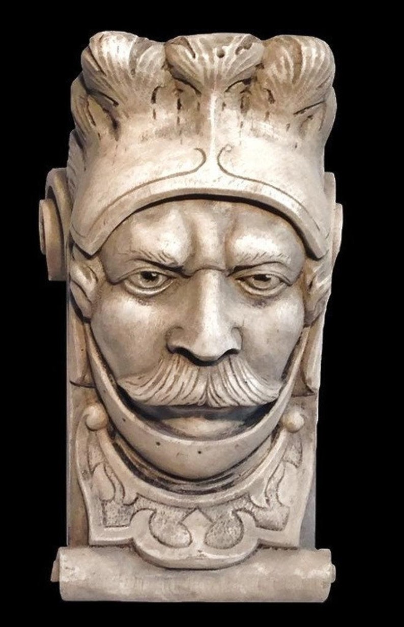 Soldier Head Corbel Vintage Reproduction King Face Head Collection - Etsy