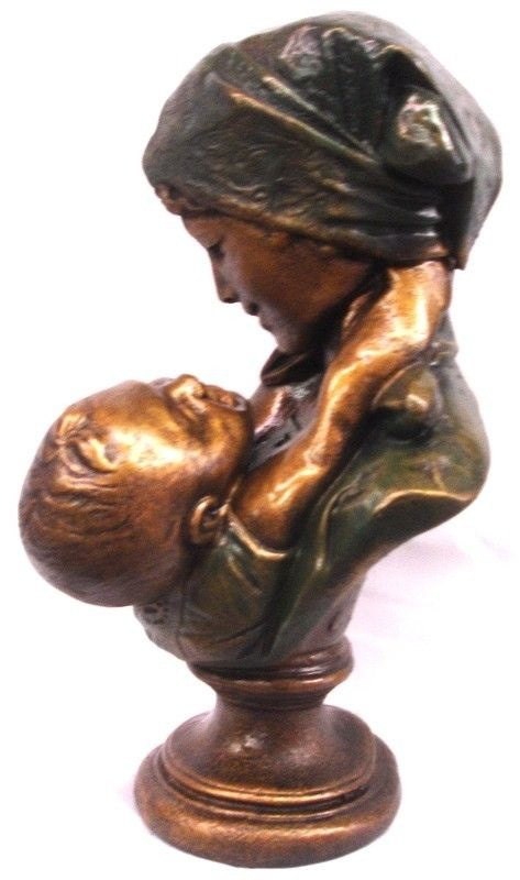 Victorian Mother and Child Statue Classic Art Sculpture - Etsy