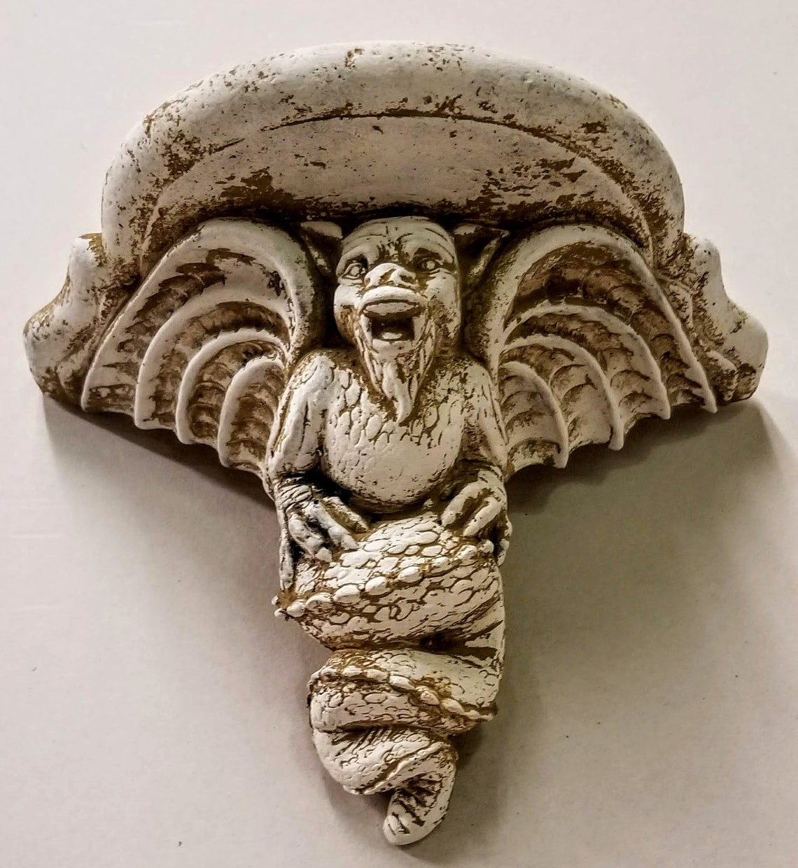 Gargoyle Wall Sconce Vintage Dragon Mythical Shelf Bracket # 15065 - Etsy