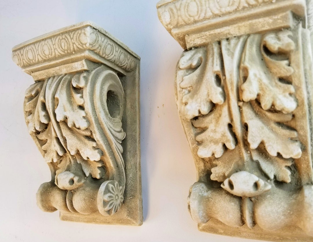 Scroll Brackets With Hole Greek Wall Sconce Antique Classical Home ...