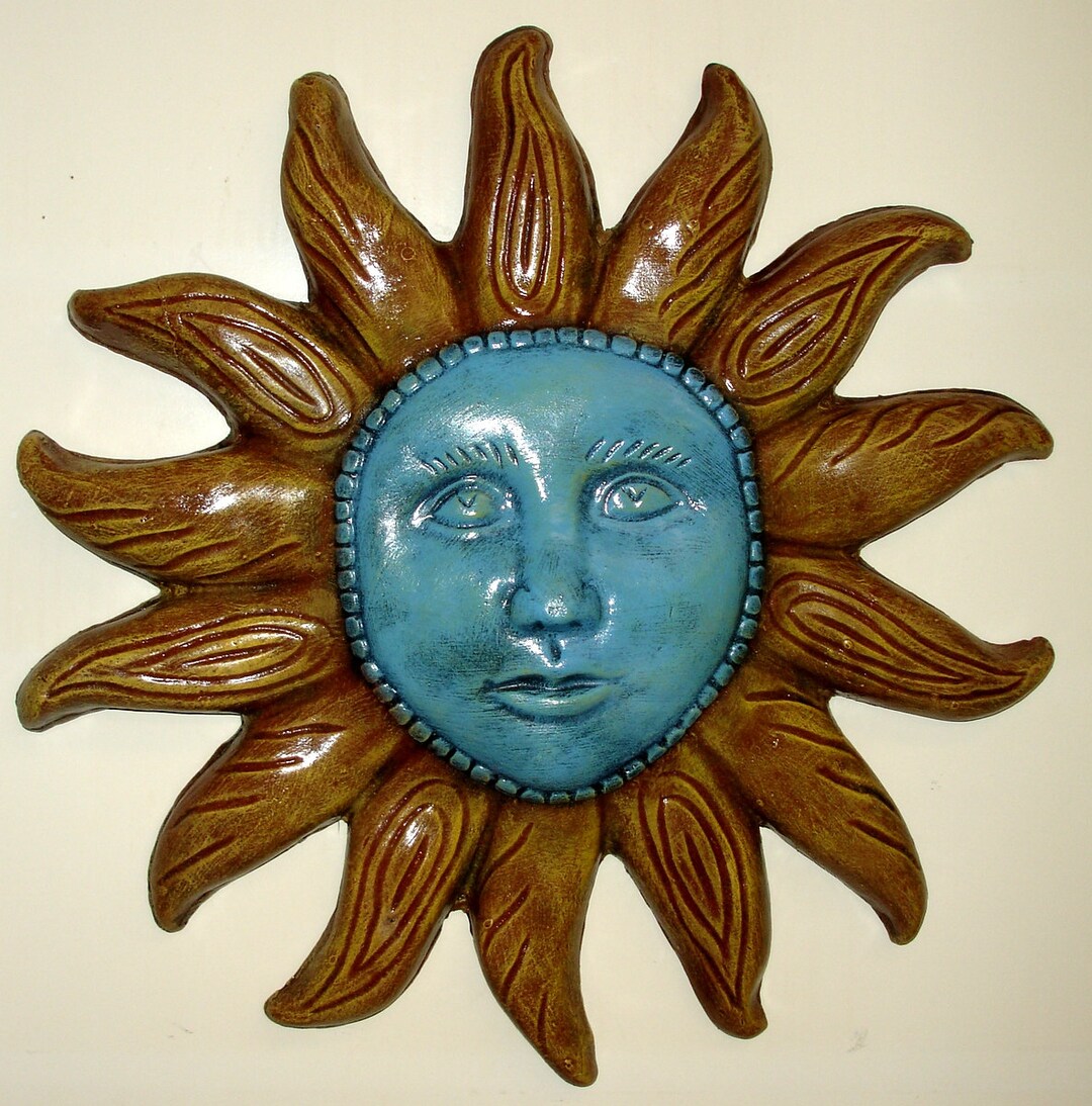 20" Sun Face Wall Plaque - Etsy