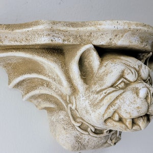 Bulldog Winged Gargoyle Wall Sconce - Etsy