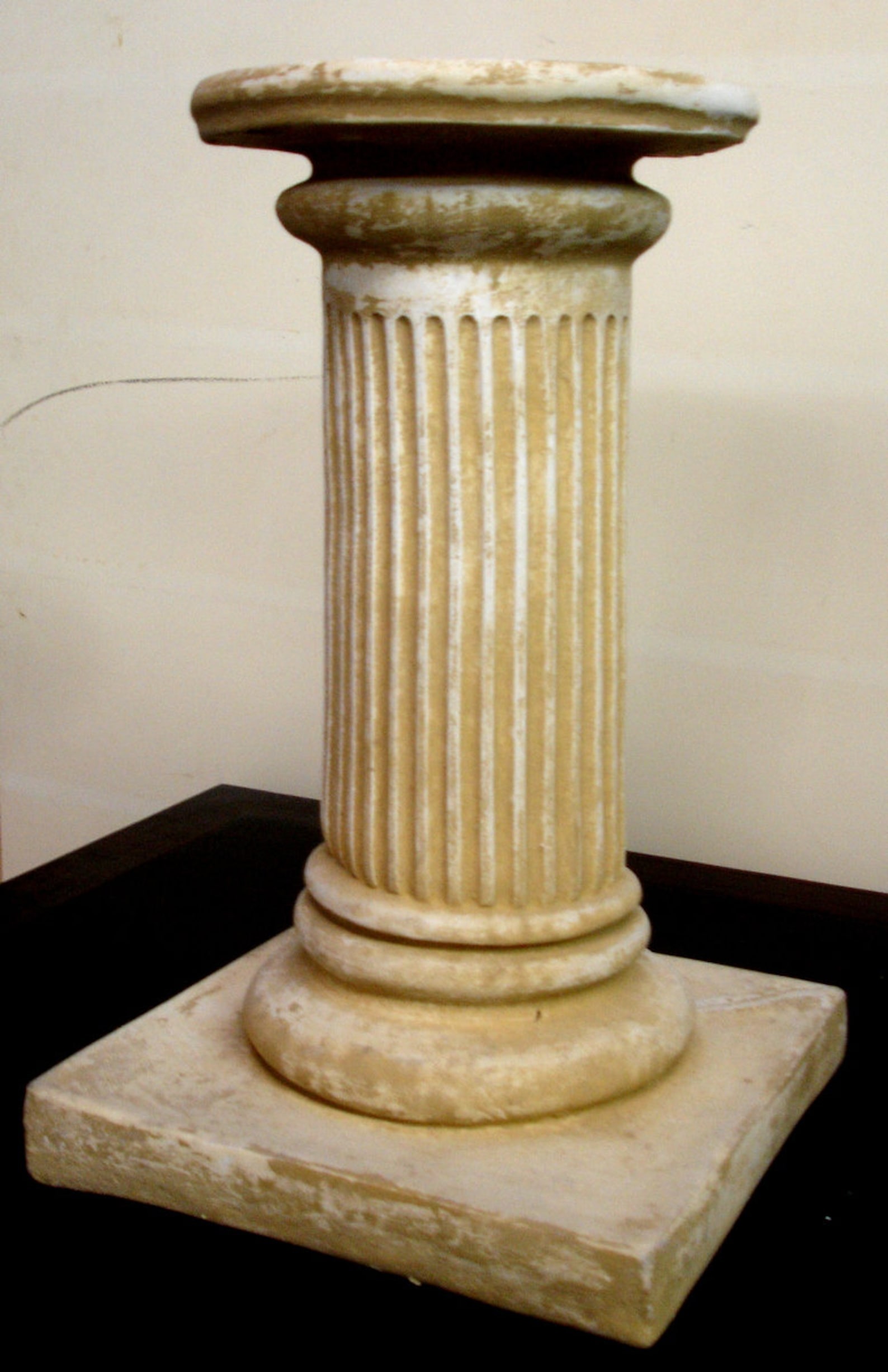 Round Fluted Greek Roman Column Art Table Top Pedestal - Etsy