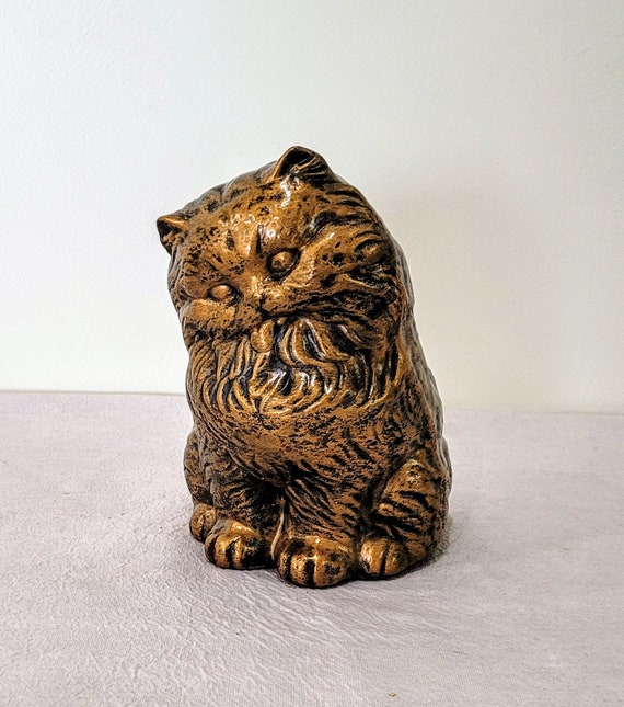 Sitting Cat Sculpture Figurine | Etsy