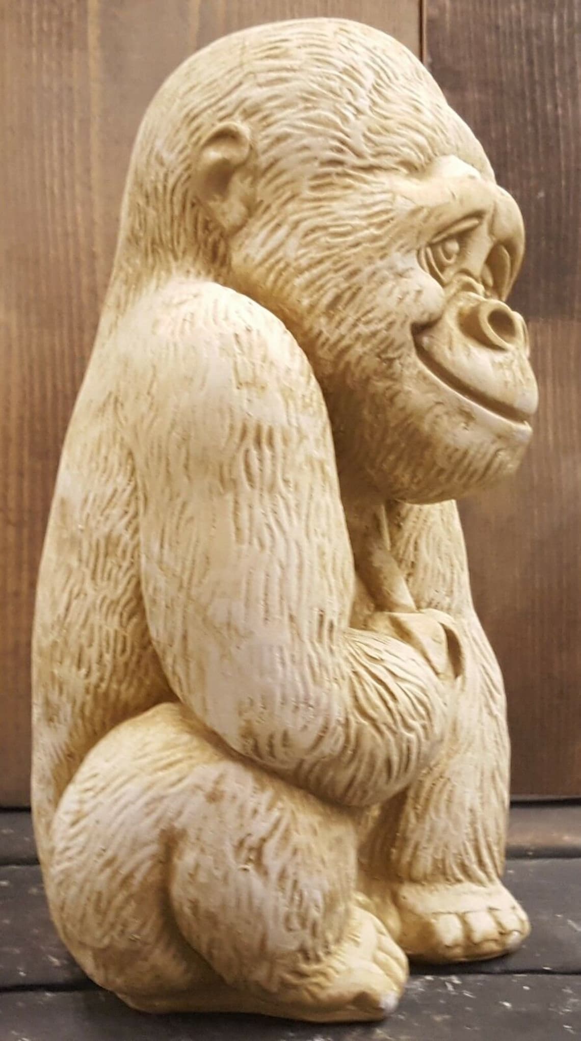 Gorilla Vintage Statue Ape Monkey Sculpture - Etsy