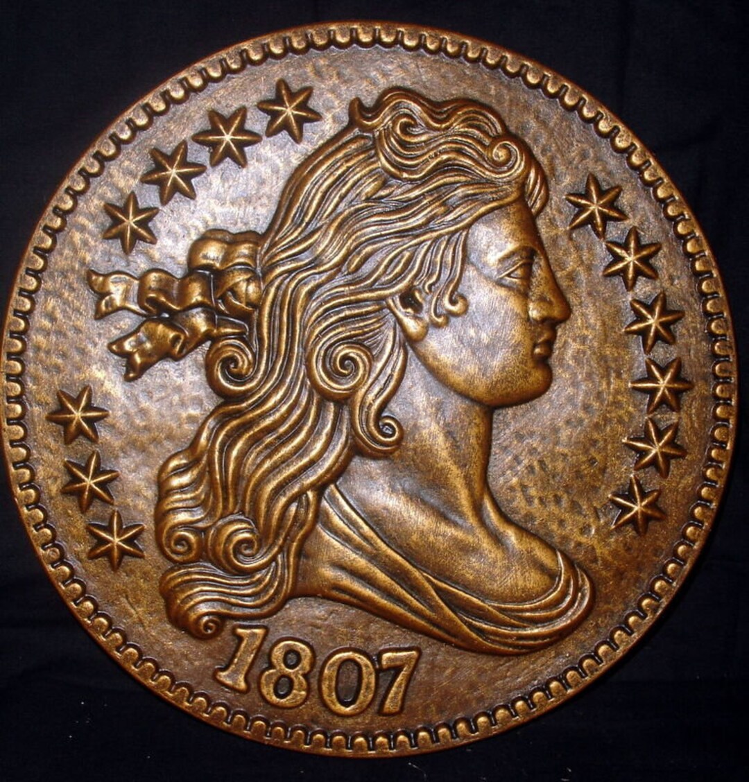 1807 US Draped Bust Quarter Wall Plaque Home Decor - Etsy