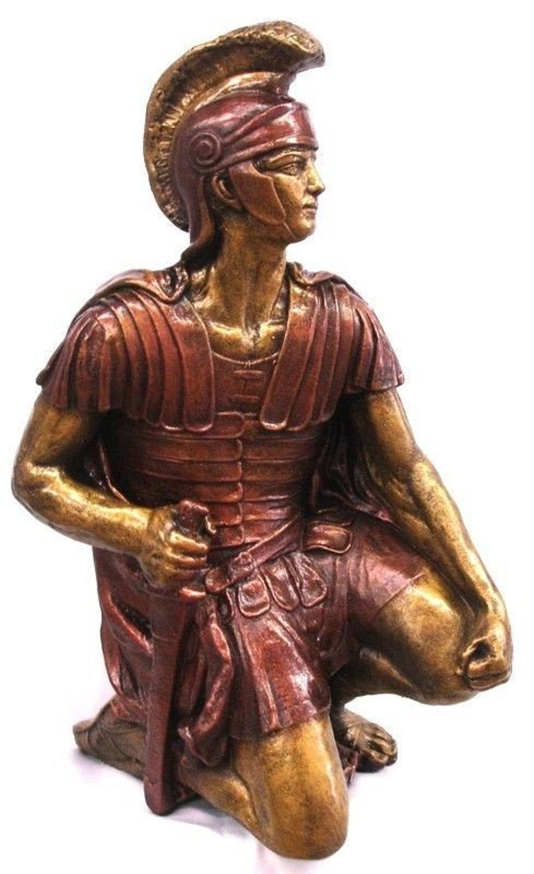 Kneeling Roman Soldier Sculpture Greek Statue 24" - Etsy