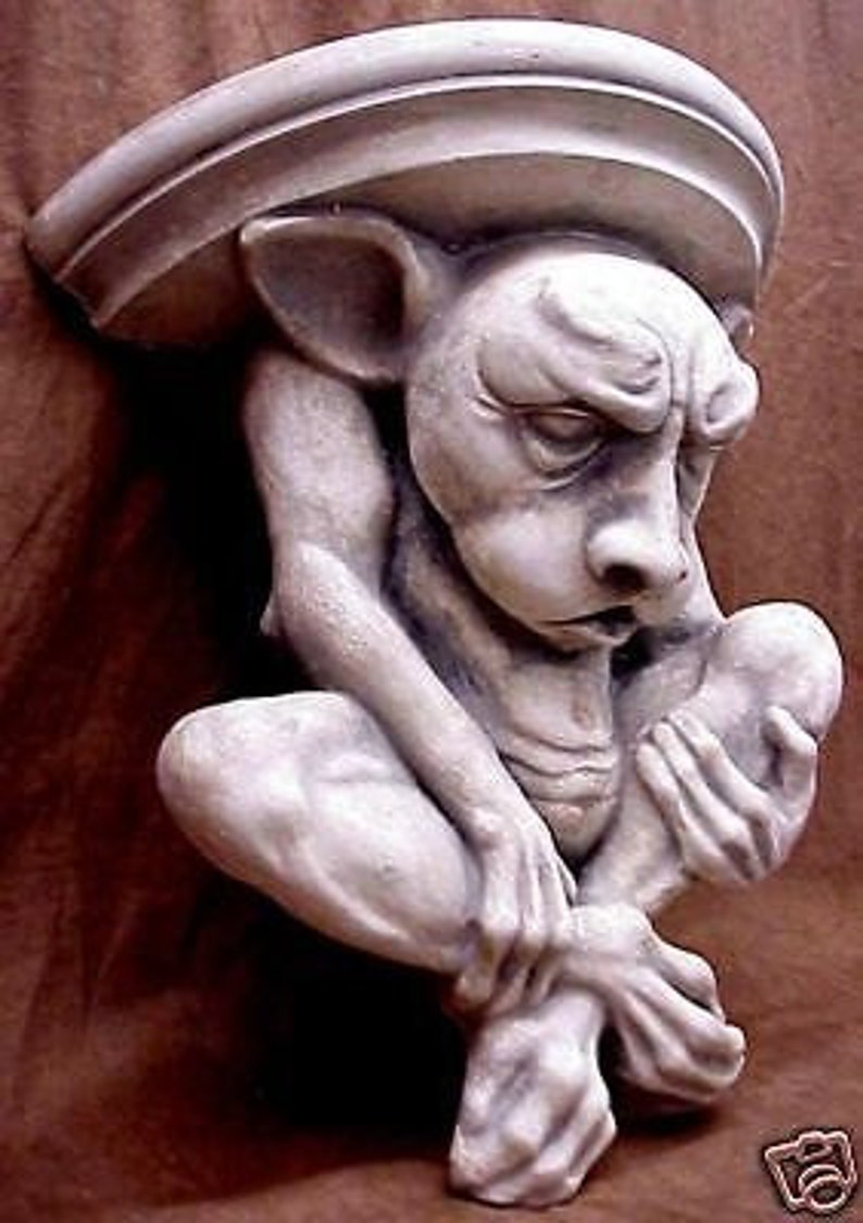 Huge Goblin Gargoyle Shelf Sconce Bracket Wall Decor #15058 - Etsy UK