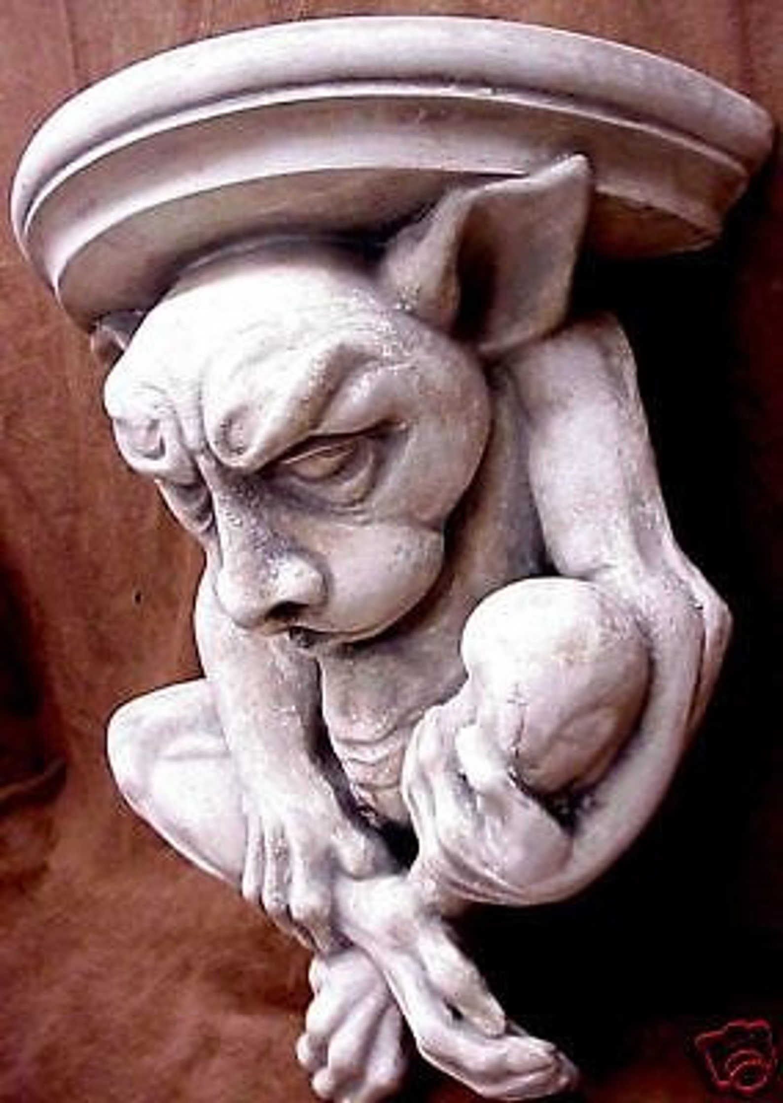 Huge Goblin Gargoyle Shelf Sconce Bracket Wall Decor #15058 - Etsy UK