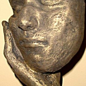 20" Face in Hand Statue Art Deco - Etsy