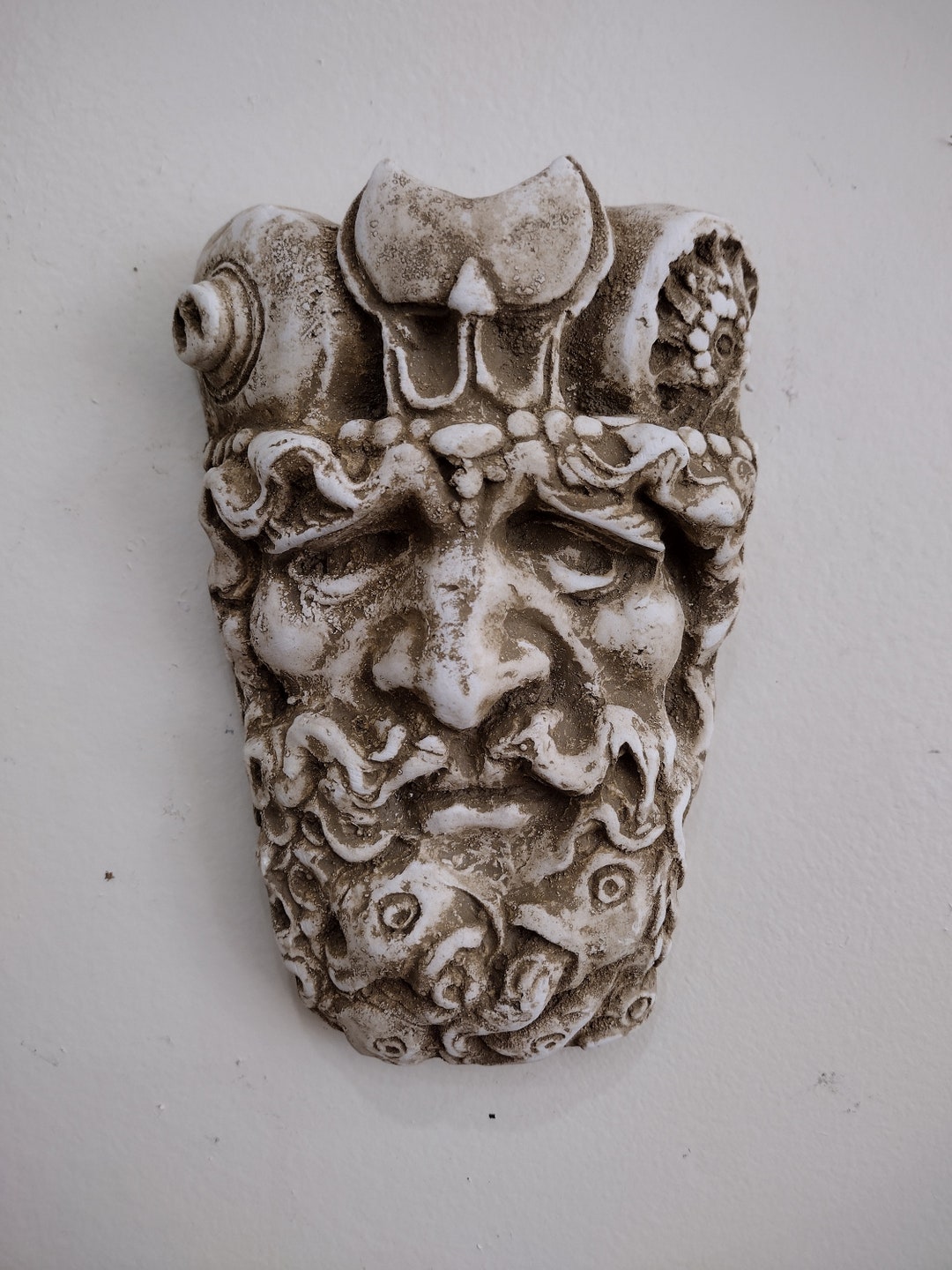 Neptune Face Wall Mythical Plaque - Etsy