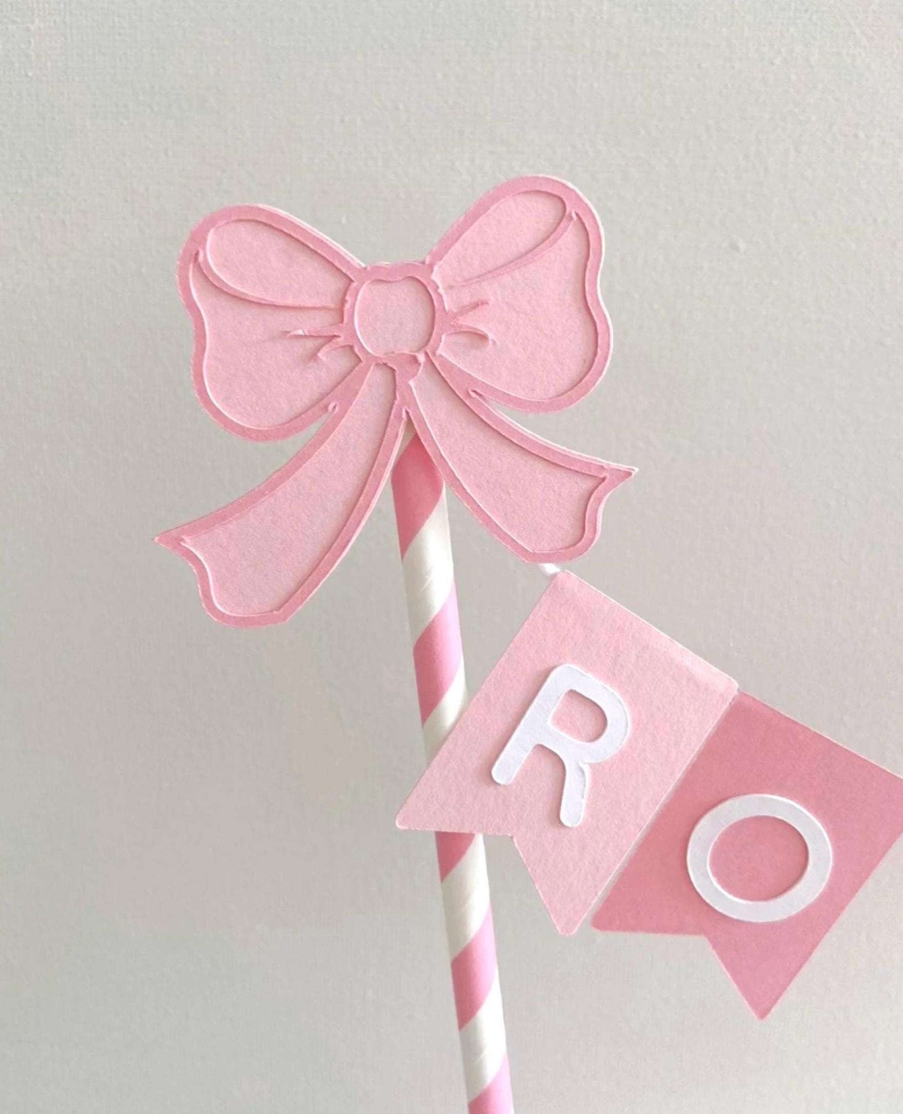 Pink Rainbow Cake Topper, 1st Birthday Cake Topper , Personalised Pink ...