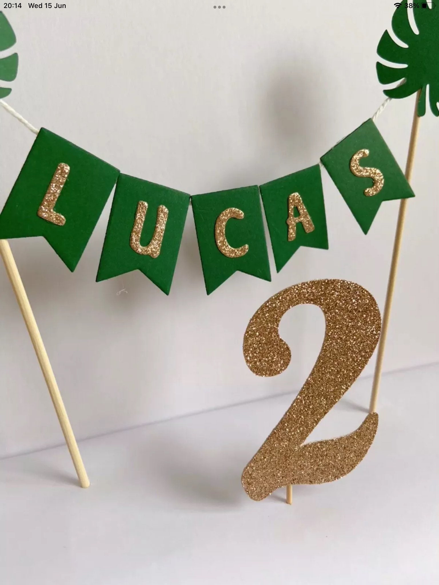 Jungle Cake Topper Safari Bunting Cake Topper Personalised | Etsy