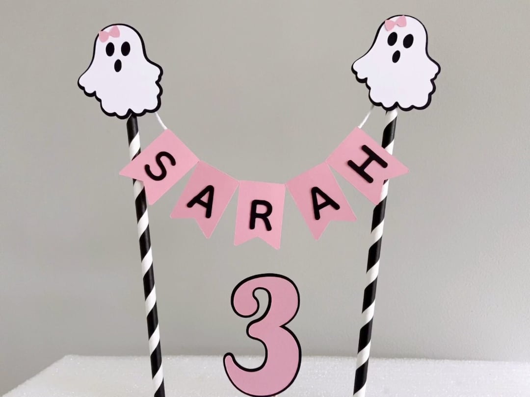Halloween Ghost Cake Topper 1st Birthday Halloween Cake - Etsy