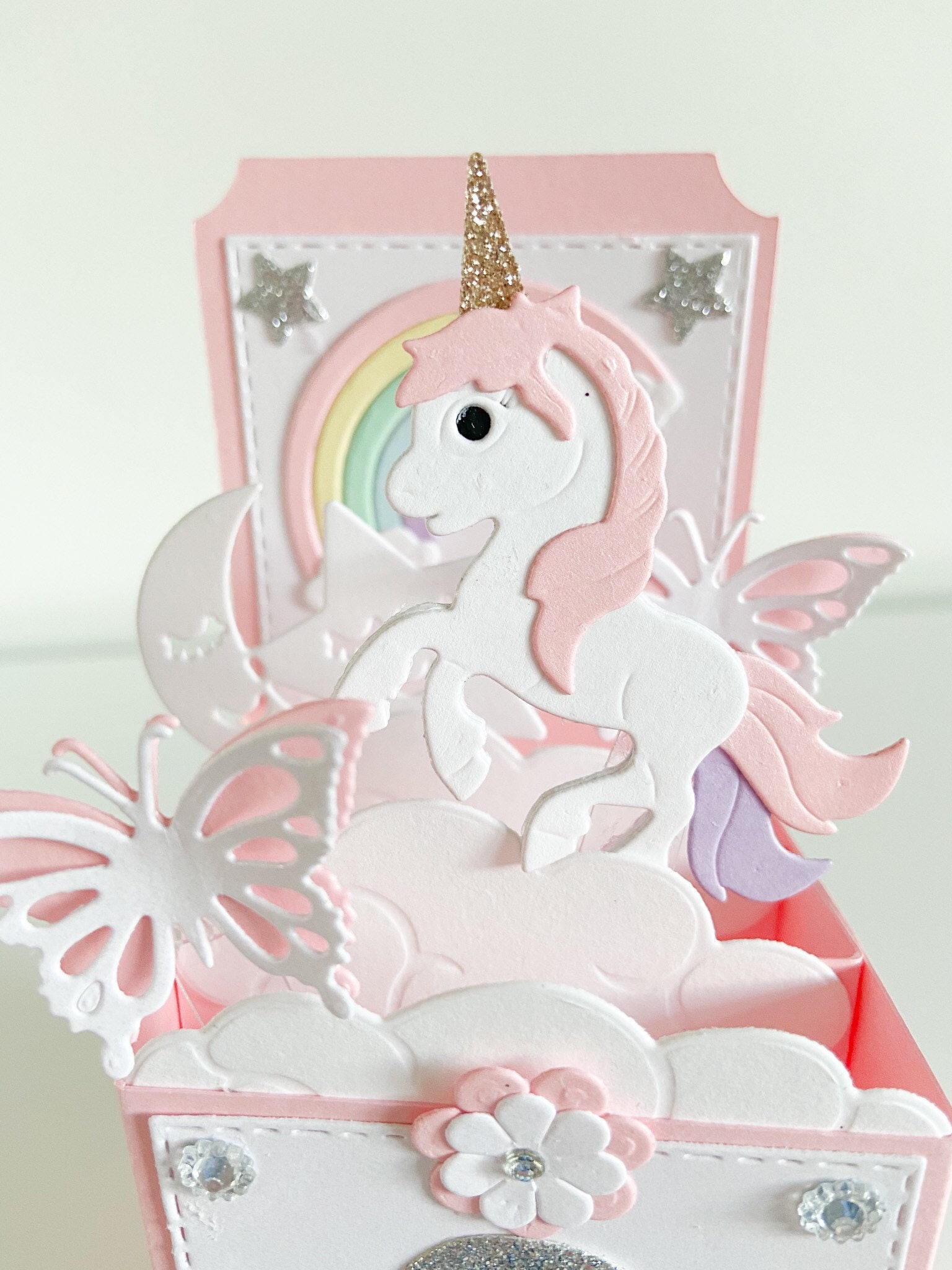 Unicorn Birthday Card Handmade Pop Up Card Birthday Pop Up | Etsy