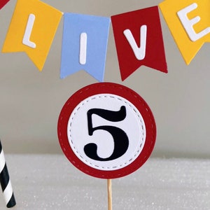 Car Transport Cake Topper, Car, Traffic Lights, Speed Sign Bunting Cake ...