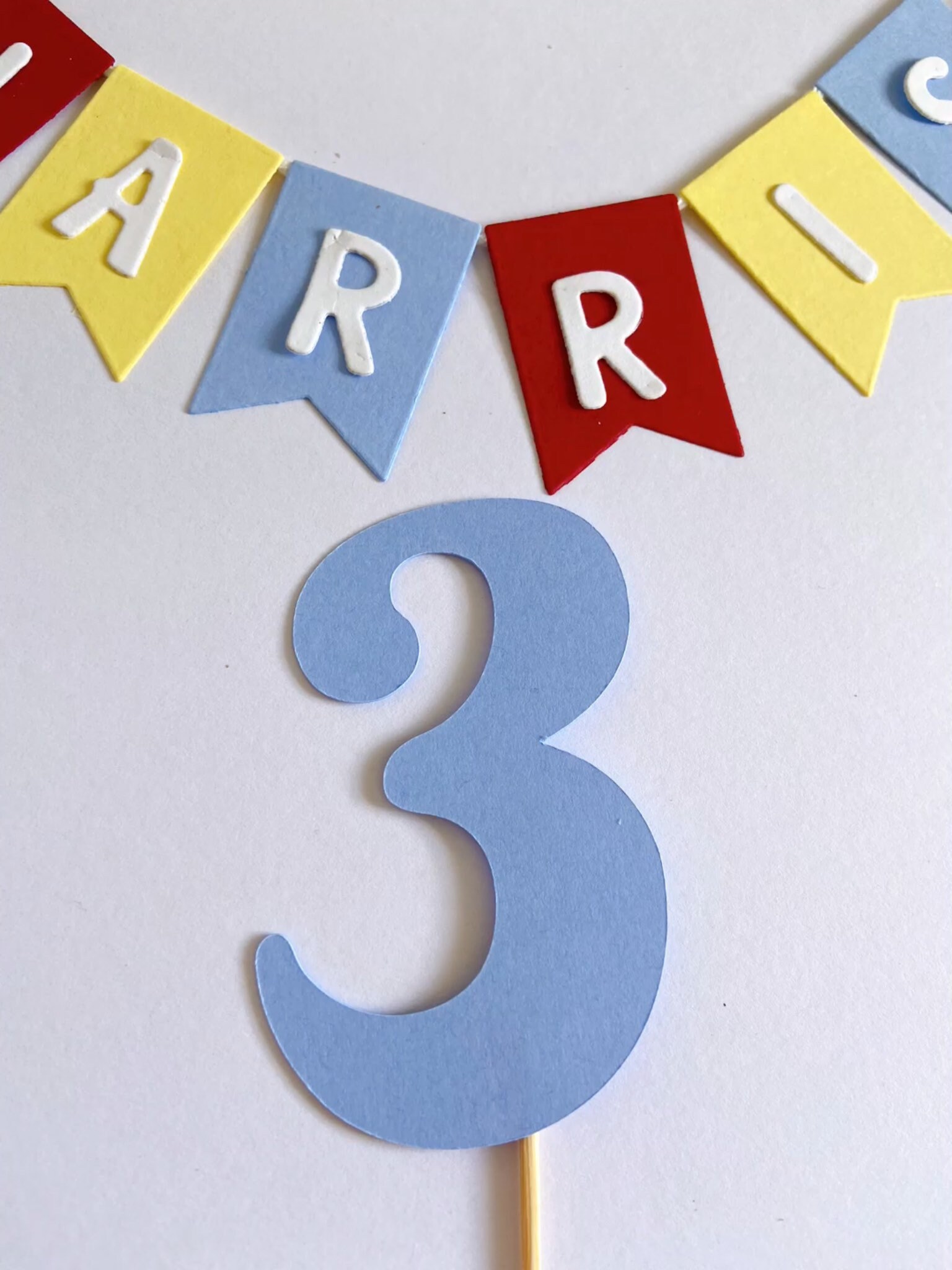 Car Bunting Cake Topper Boys Car Cake Topper Personalised - Etsy UK