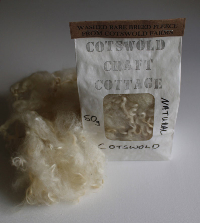 Cotswold Natural Rare Breed Sheep Wool 50g Bag-hand Picked | Etsy UK