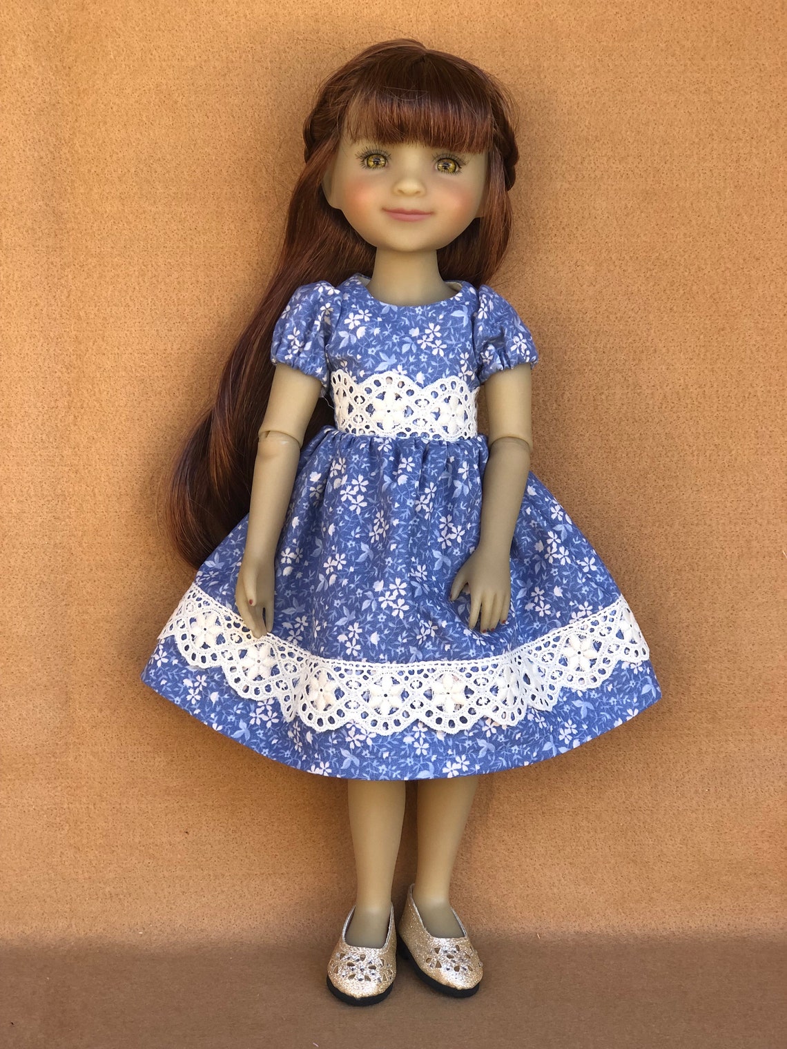 Ruby Red Fashion Friends Blue and Cream Floral Print Dress - Etsy