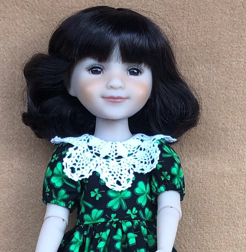 Ruby Red Fashion Friends Shamrock Print Dress With Crocheted - Etsy