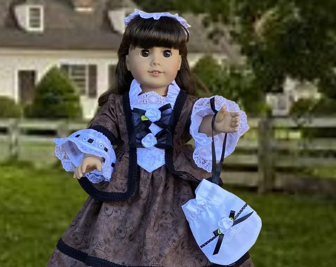 1770s Colonial Chocolate Brown Print Outfit Including Skirt Jacket ...