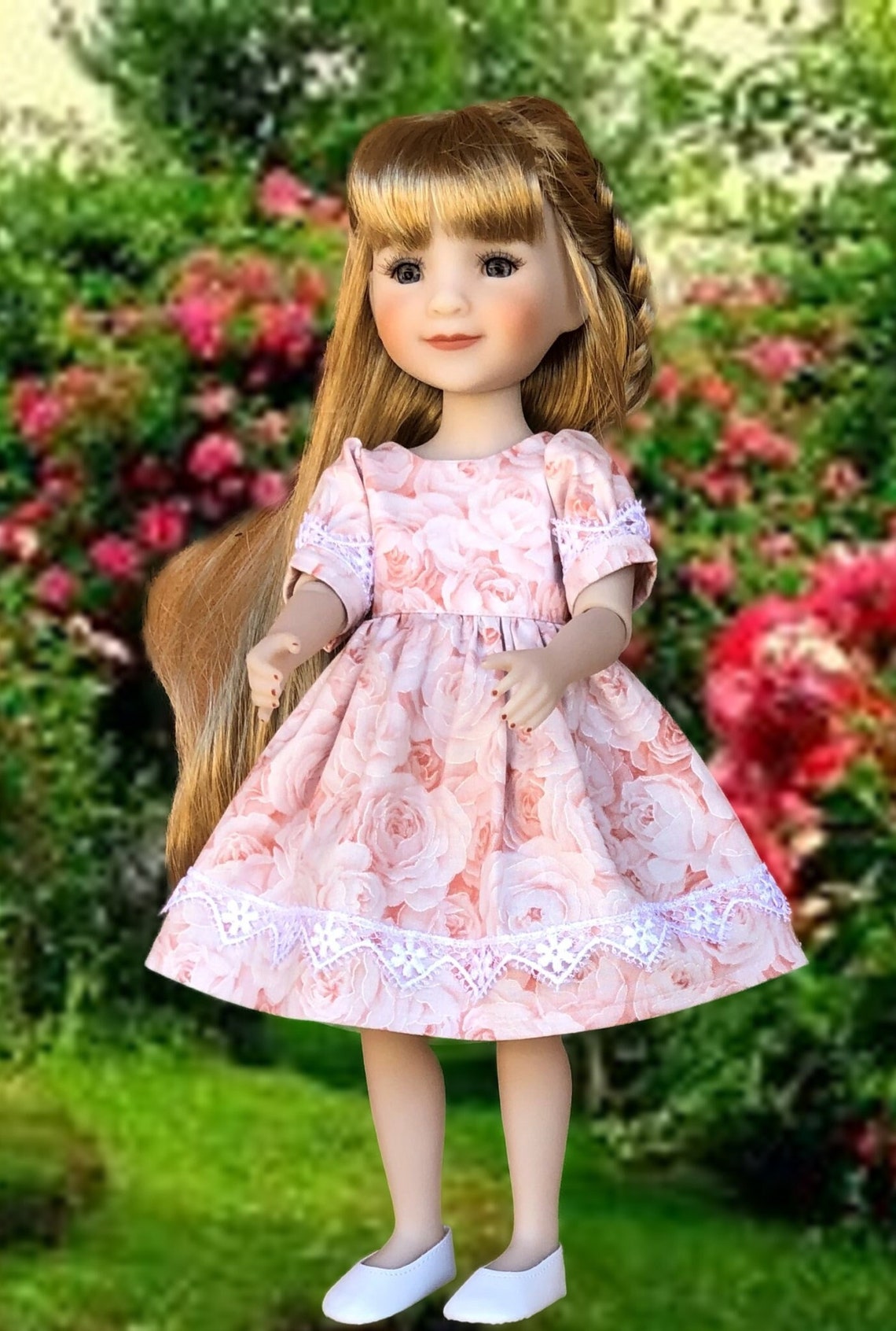 Ruby Red Fashion Friends White Silver and Pink Rose Print - Etsy