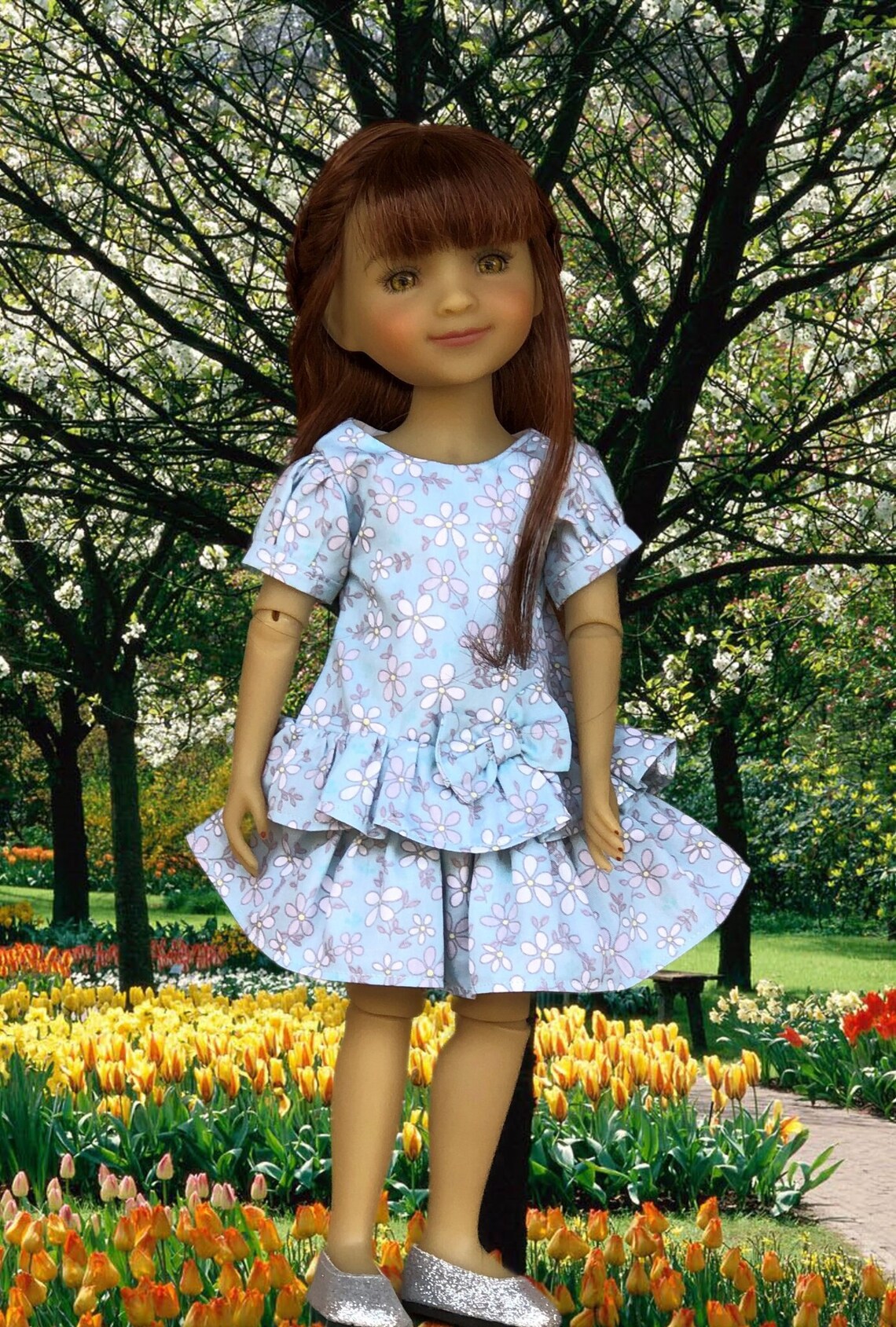 Ruby Red Fashion Friends Light Teal Floral Print Long Waisted - Etsy