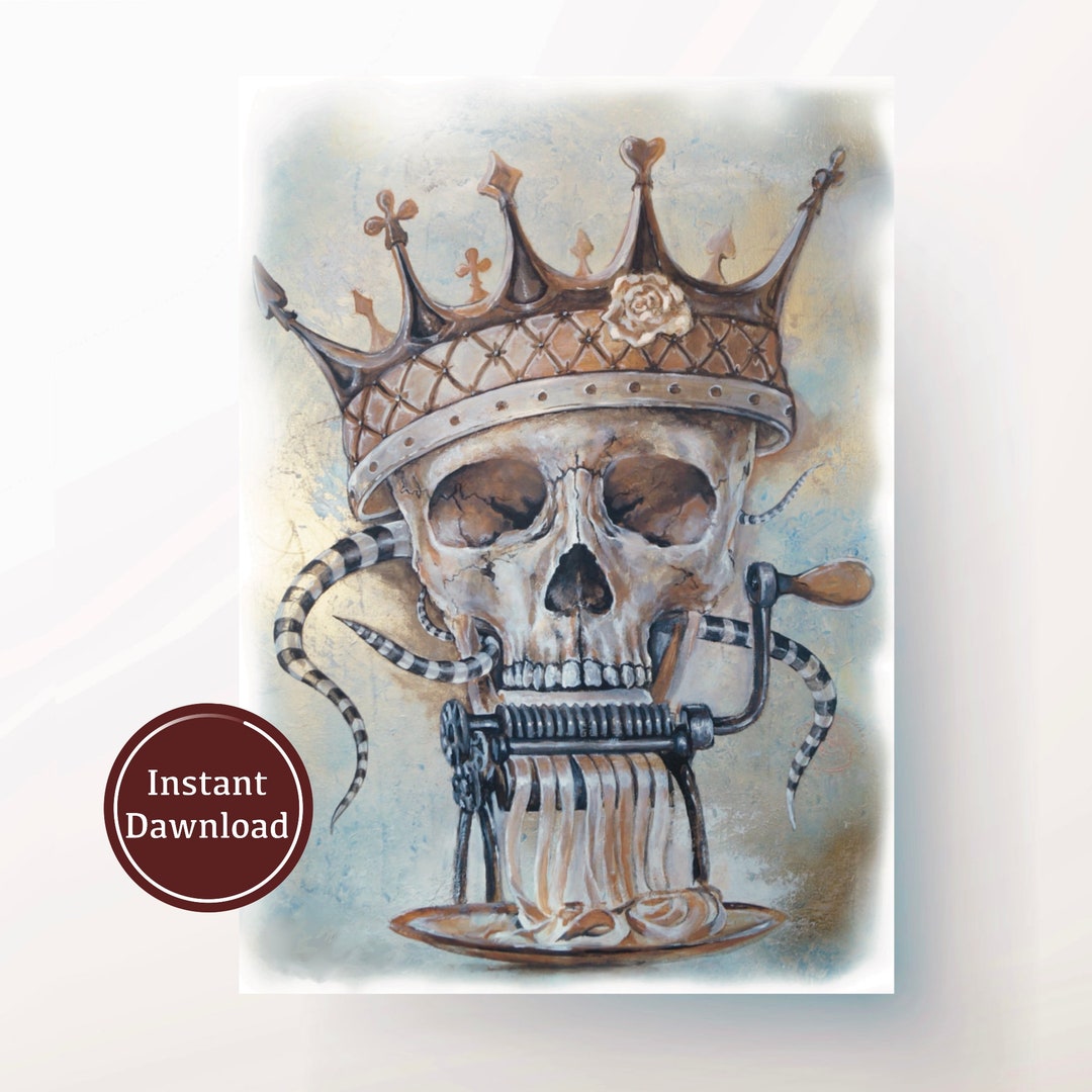 Scull Greeting Card, Scull and Crown Drawing, Scull and Rose Drawing ...