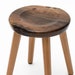 Hearth Stool - Four-legs! - Stool With Scooped Seat, Tapered Octagonal ...