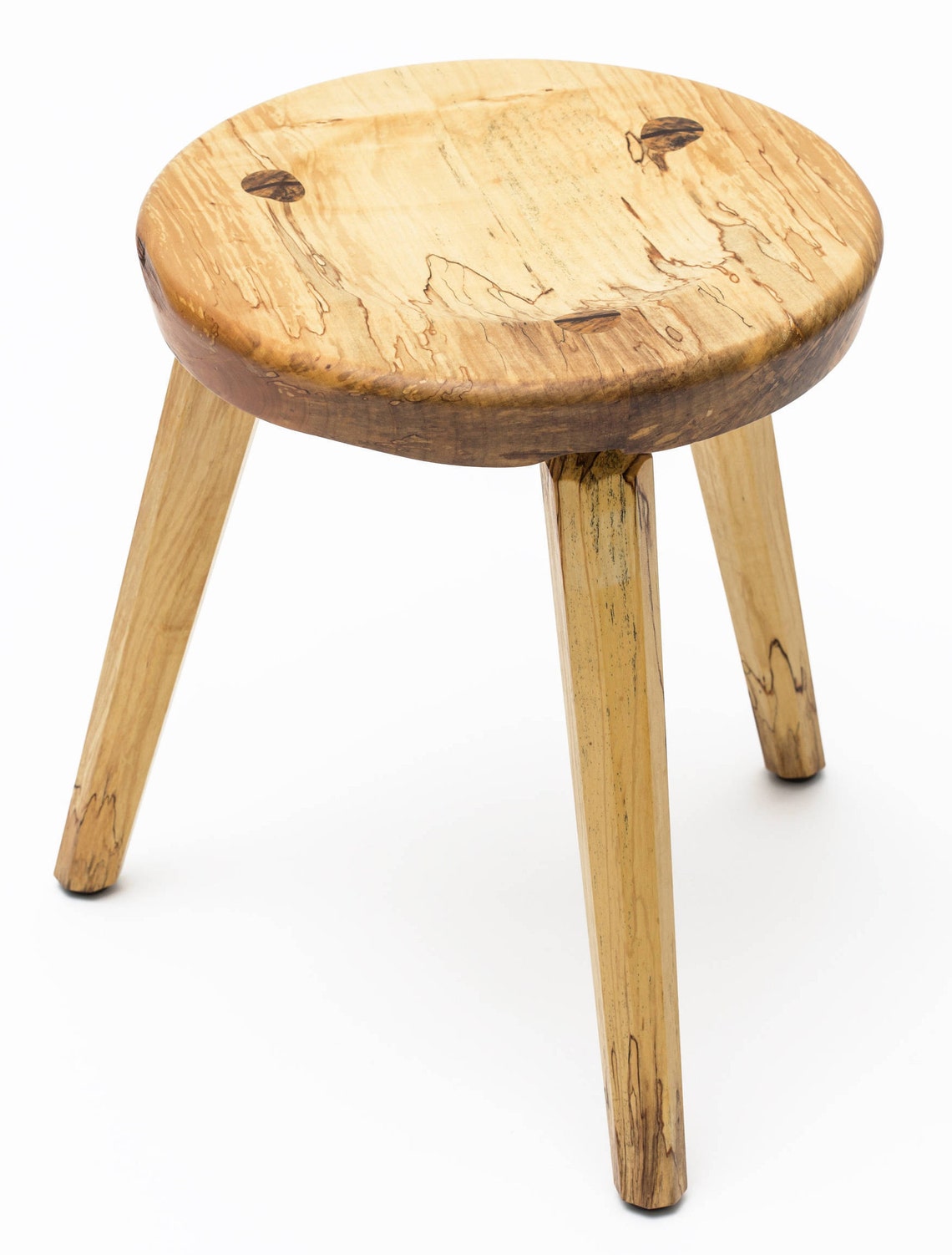 Taburete de arce Spalted Hearth - Etsy España