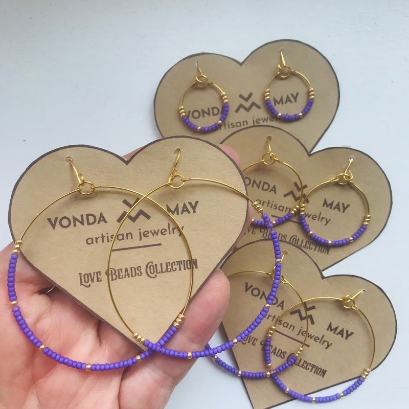 Purple Earrings - Etsy