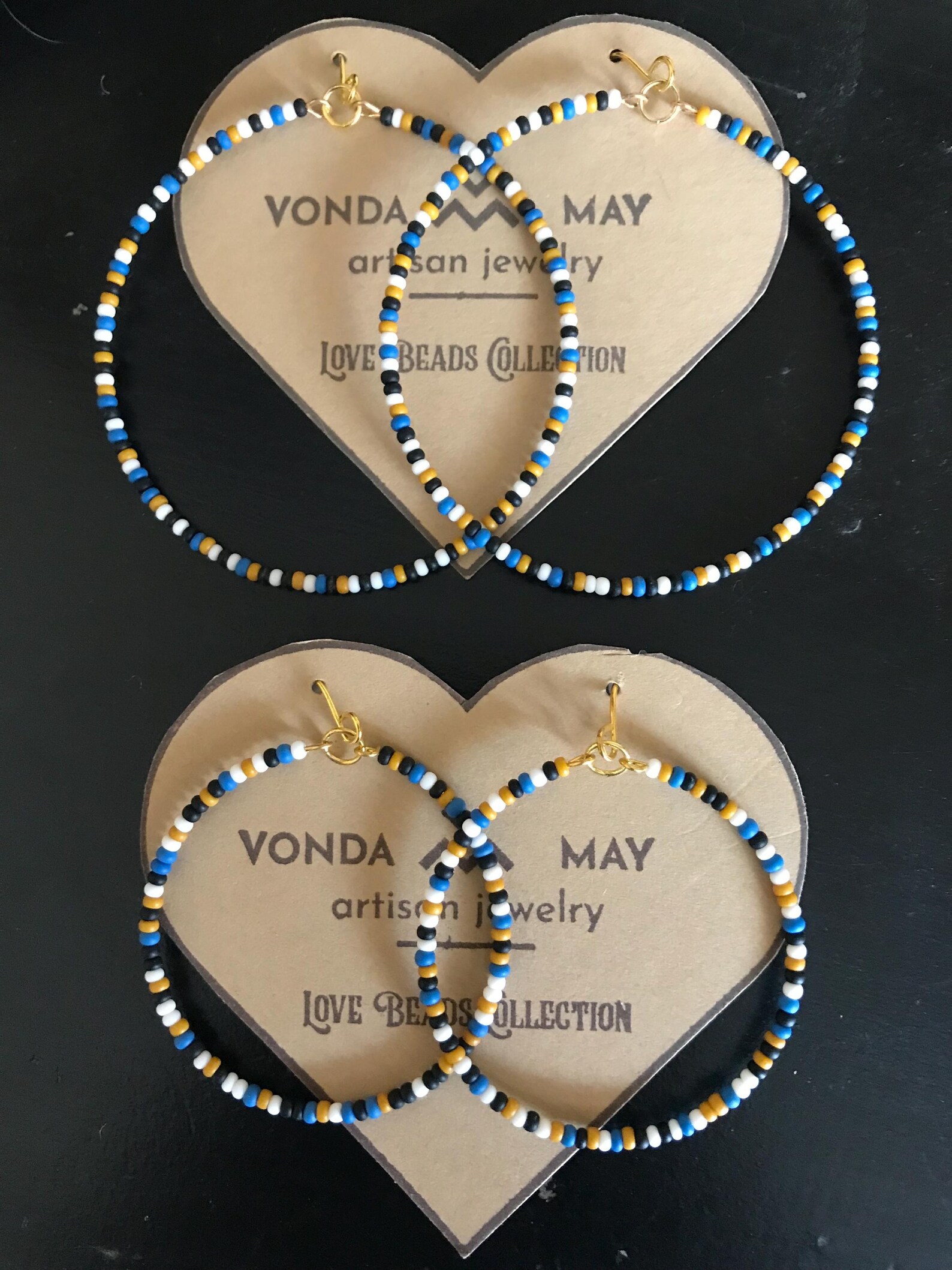 Multi Color Hoop Earrings, Multi Color Hoops , Multicolor Earrings, 2 ...