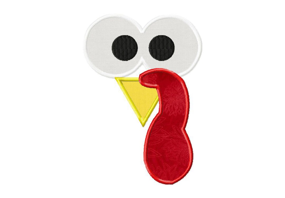 Turkey Face Embroidery Design, Machine Embroidery, Brother PES, DST ...