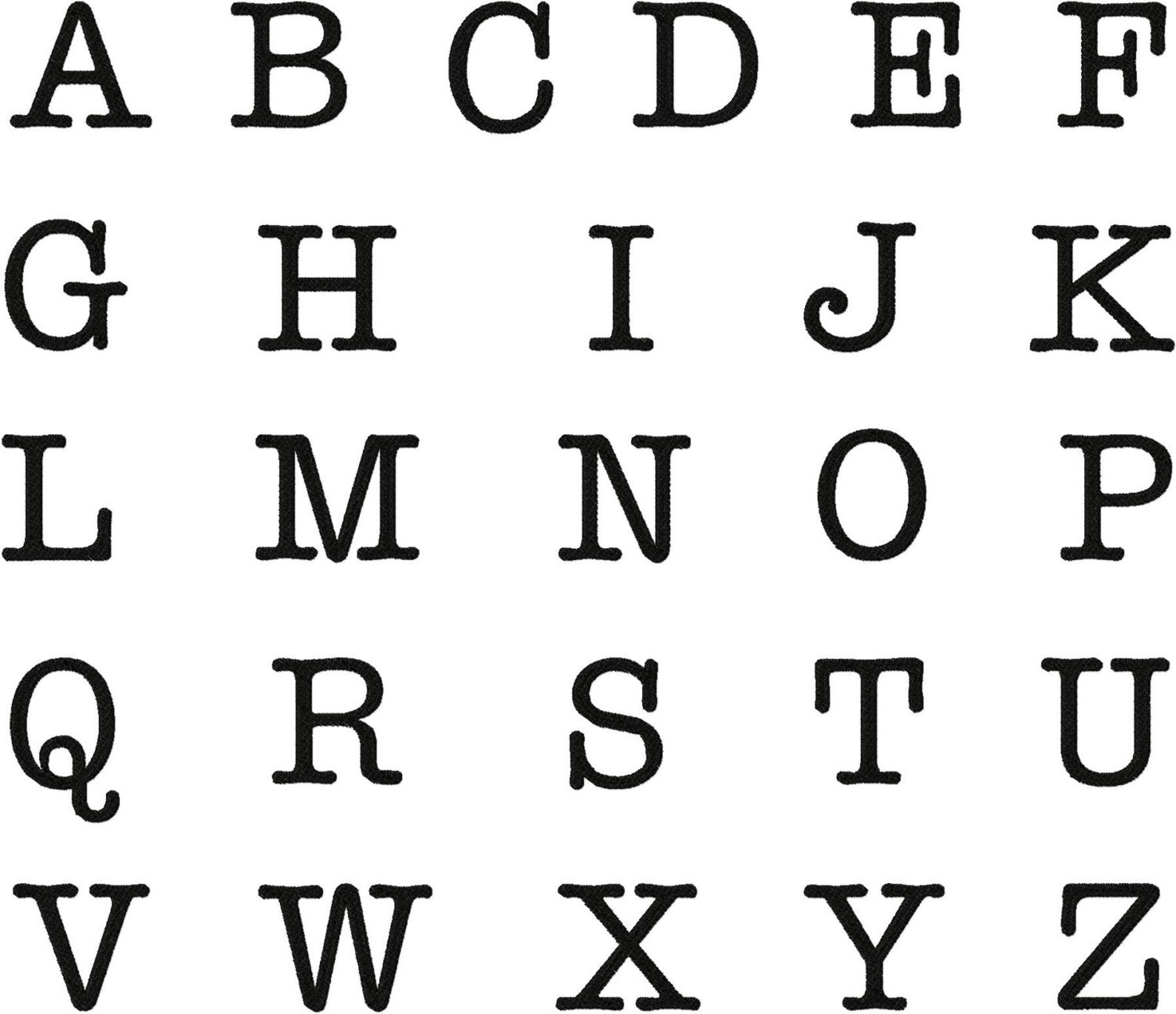 INSTANT DOWNLOAD Typewriter Machine Embroidery Font Set - Etsy