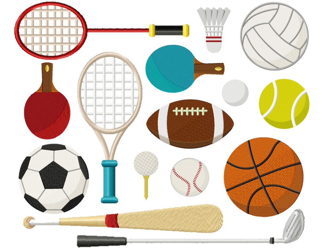 Sports Pack Embroidery Designs, 14 Included, Machine Embroidery ...