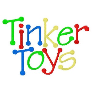 INSTANT DOWNLOAD Tinker Toys Machine Embroidery Font Set Includes 4 ...