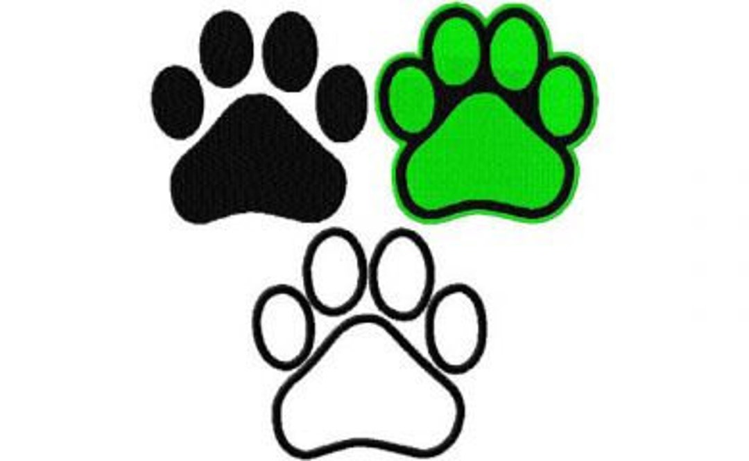 Paw Print Embroidery Designs, Machine Embroidery, Brother PES DST & All ...