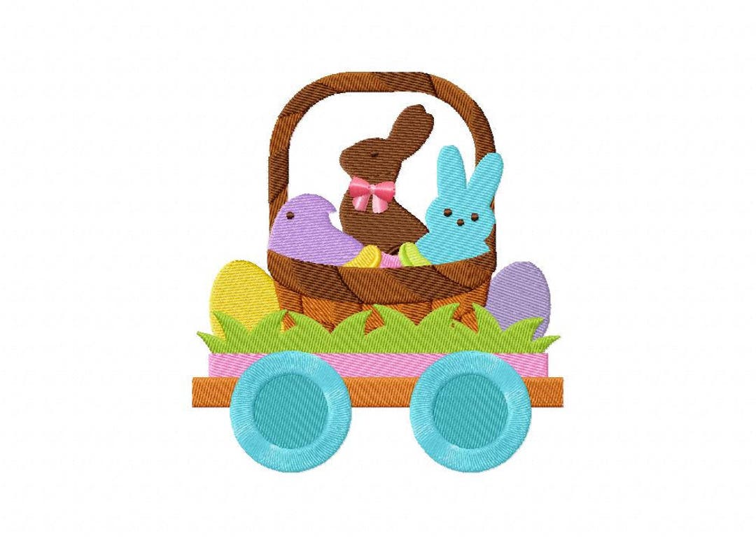 Happy Easter Train Bunny Machine Embroidery Design - Etsy