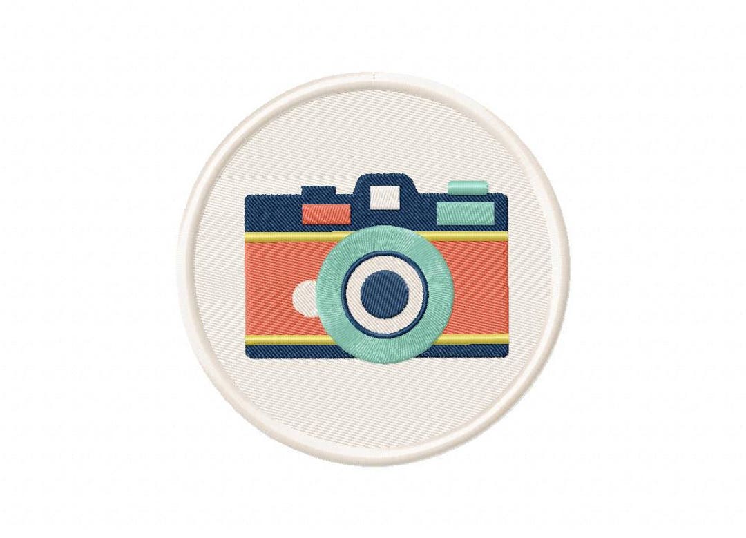 Hipster Badge Camera Machine Embroidery Design - Etsy