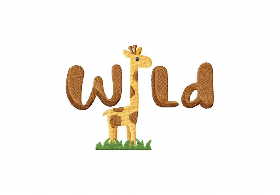 Wild Embroidery Design Machine Embroidery Brother PES DST & - Etsy