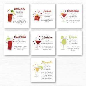 Cocktail Recipes Embroidery Designs, 14 Spirits and Drink Designs ...