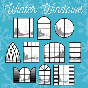 10 Winter Windows Stitched Embroidery Design Pack, Machine Embroidery ...