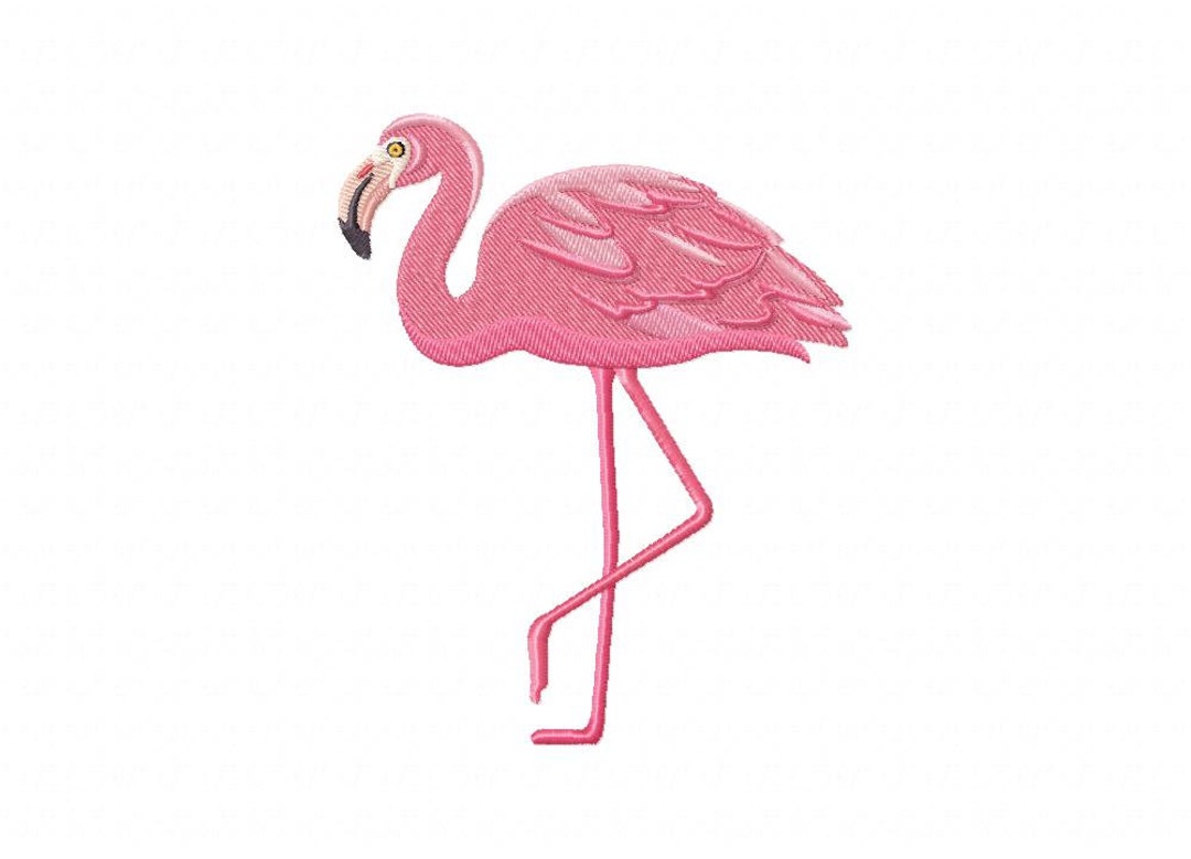 Pretty Flamingo Embroidery Design, Machine Embroidery, Brother PES, DST ...